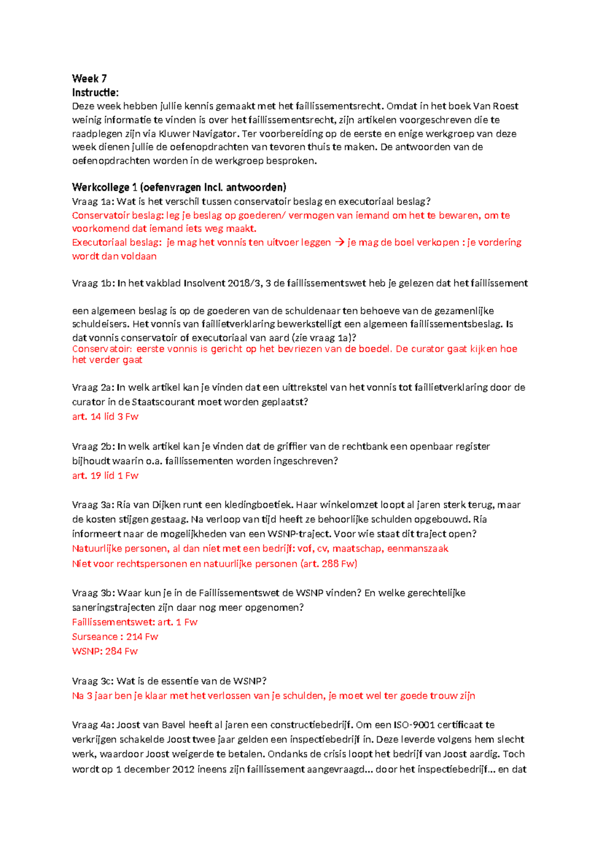 Week 7 werkcolleges oefenopdrachten ZA (1) - Week 7 Instructie: Deze ...