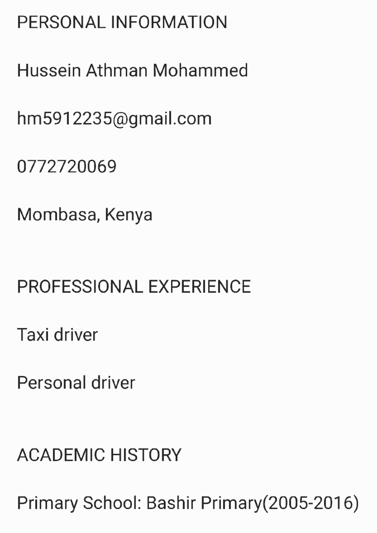 My CV 230506 170101 - Bjhbg - Corporate Law - PERSONAL INFORMATION ...