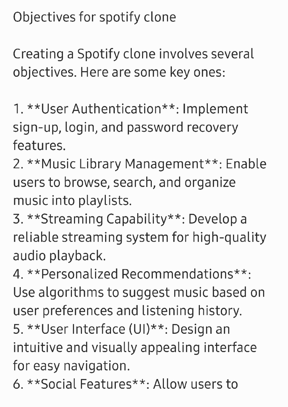 Notes 240828 091208 - Minor project - Objectives for spotify clone ...