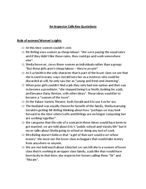 An Inspector Calls Characters And Quotes - An Inspector Calls Character ...