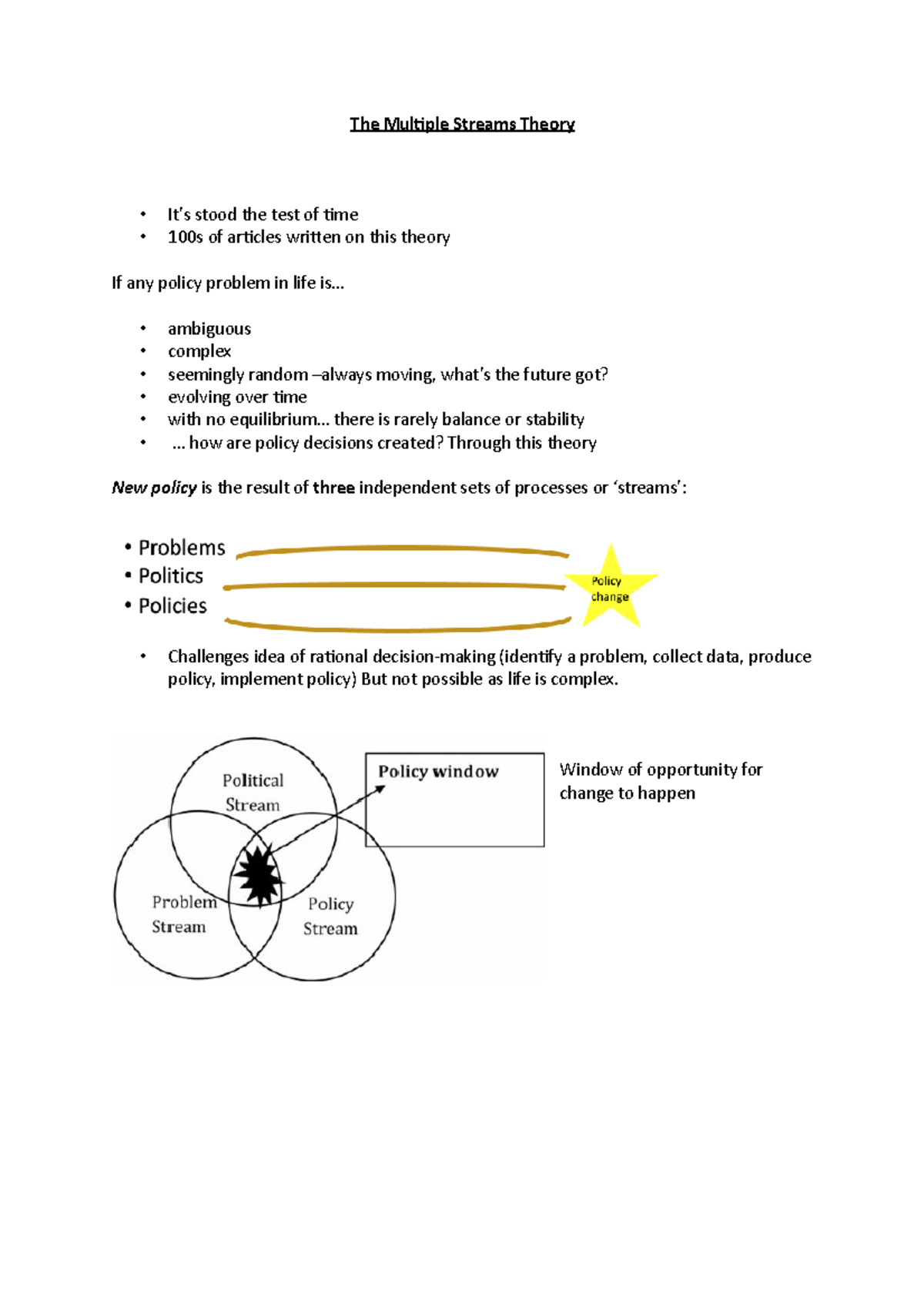 The Multiple Streams Theory - The Multiple Streams Theory It’s stood ...