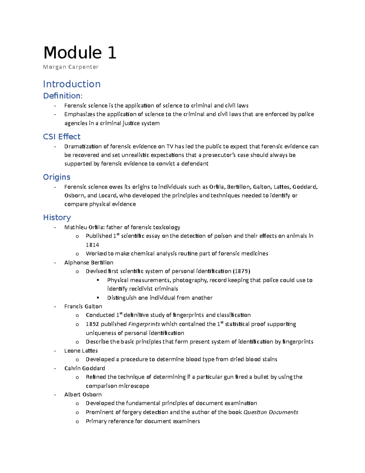Module 1 - Introduction - Module 1 Morgan Carpenter Introduction ...