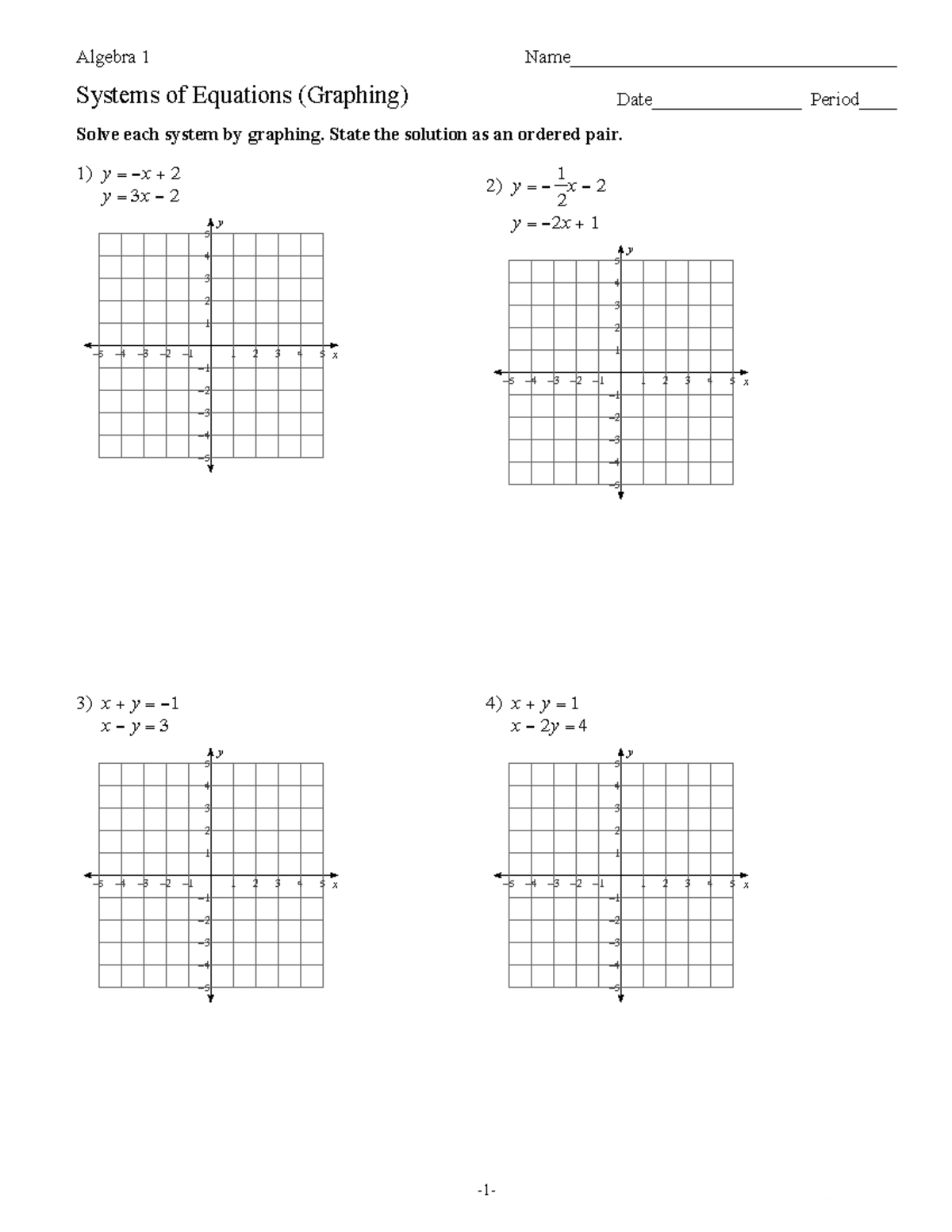 Systems of Equations Graphing - ©n s 2 y 0 v 2 g 4 R yKOuotXay JSCoGf ...