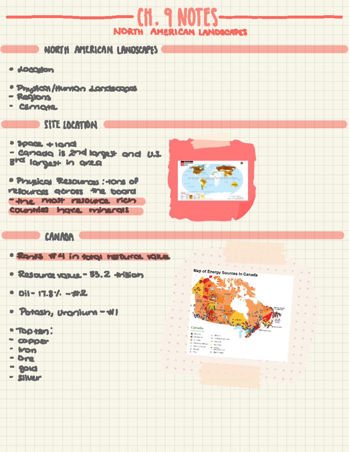 Geography Ch. 9 pt. 1 - Clt . 9 NOTES NORTH AMERICAN LANDSCAPES NORTH ...