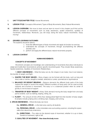 PHAT1-Module-5 Part 1 - Movement is everywhere! In this chapter you’ll ...