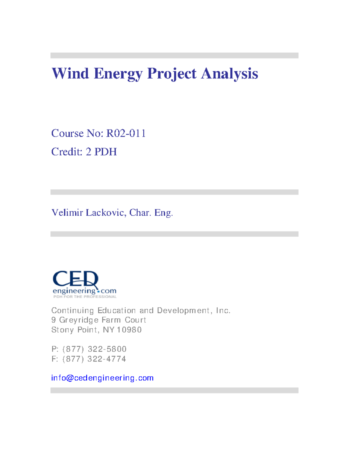Wind Energy Project Analysis - Wind Energy Project Analysis Course No ...