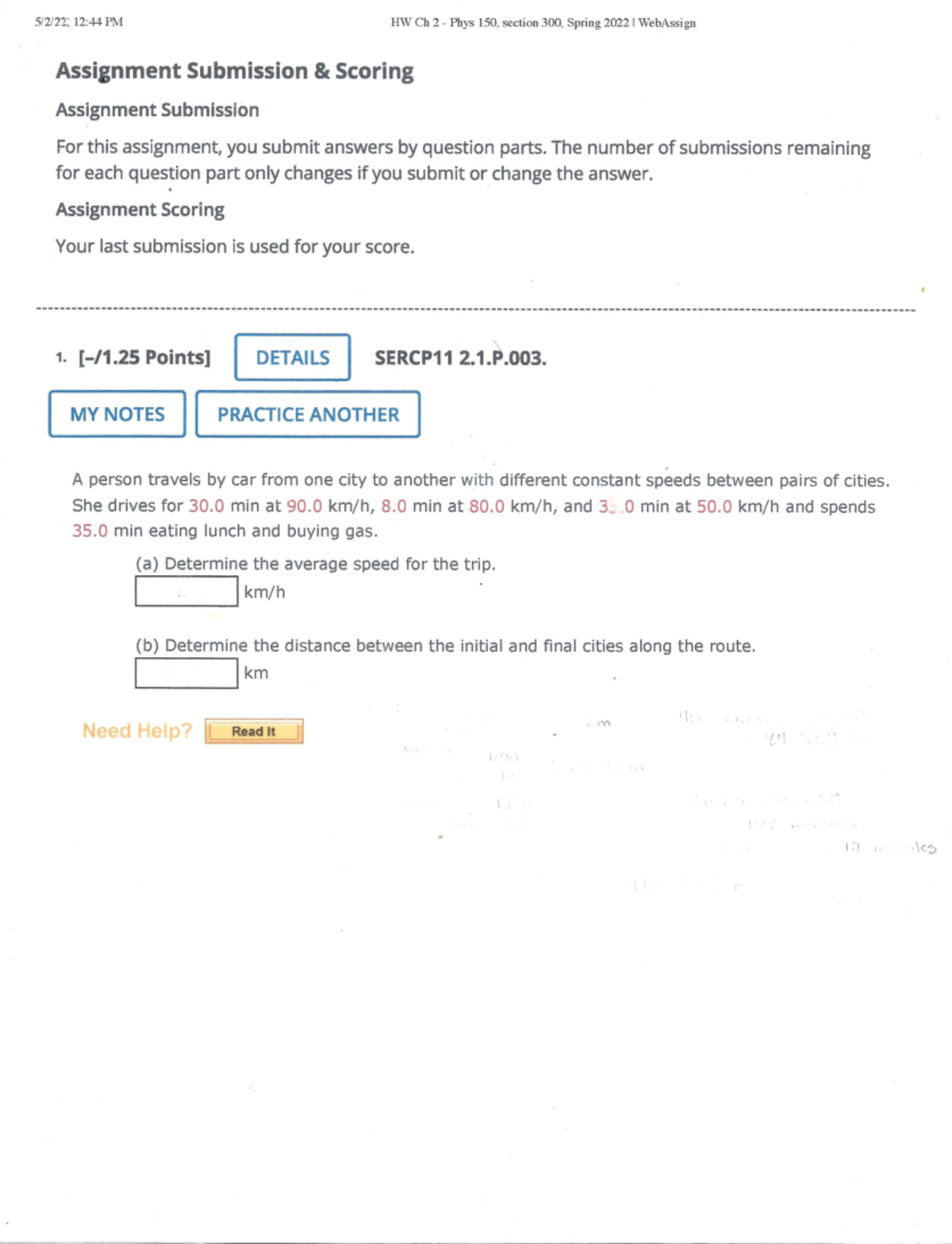 Homework Chapter 2 Page 1 (PHY-150) - PHY-150 - Studocu