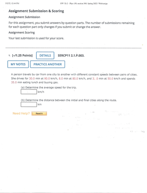 Homework Chapter 1 Page 3 (PHY-150) - PHY-150 - Studocu