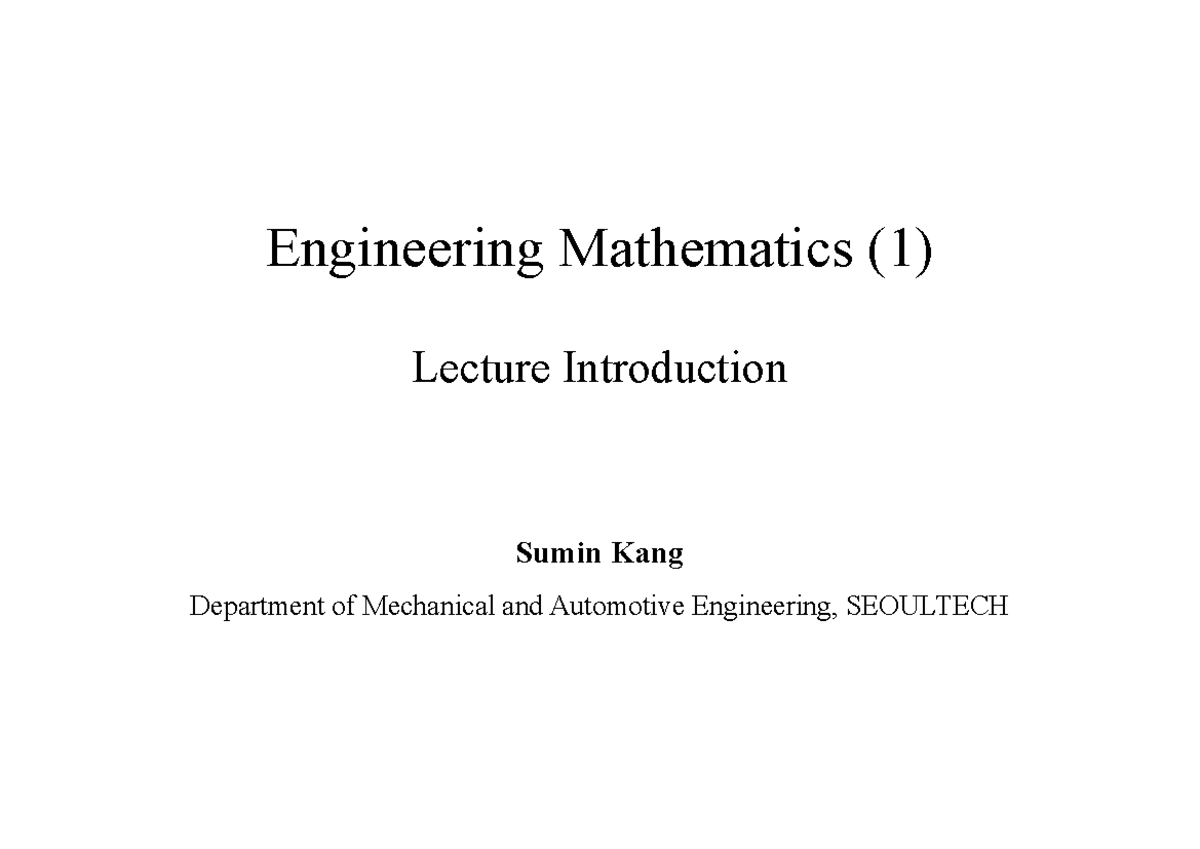 Eng Math 1 Ch1 - Eng Math 1 Ch1 - Engineering Mathematics (1) Lecture ...