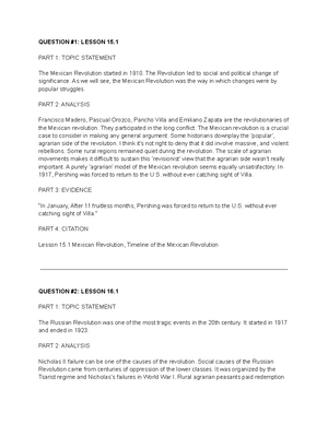 Module 3 Lesson Assignment - QUESTION #1: LESSON 7. PART 1: TOPIC ...