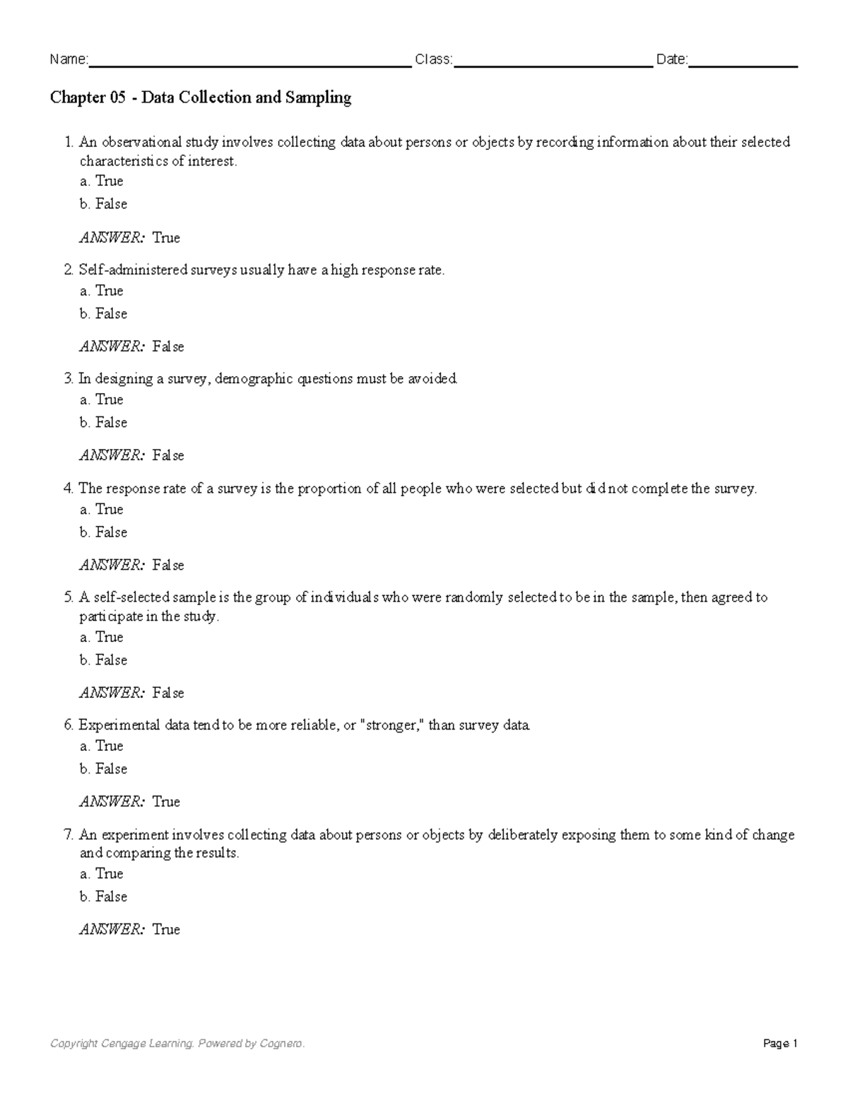 Chapter 05 Data Collection and Sampling - - Studocu