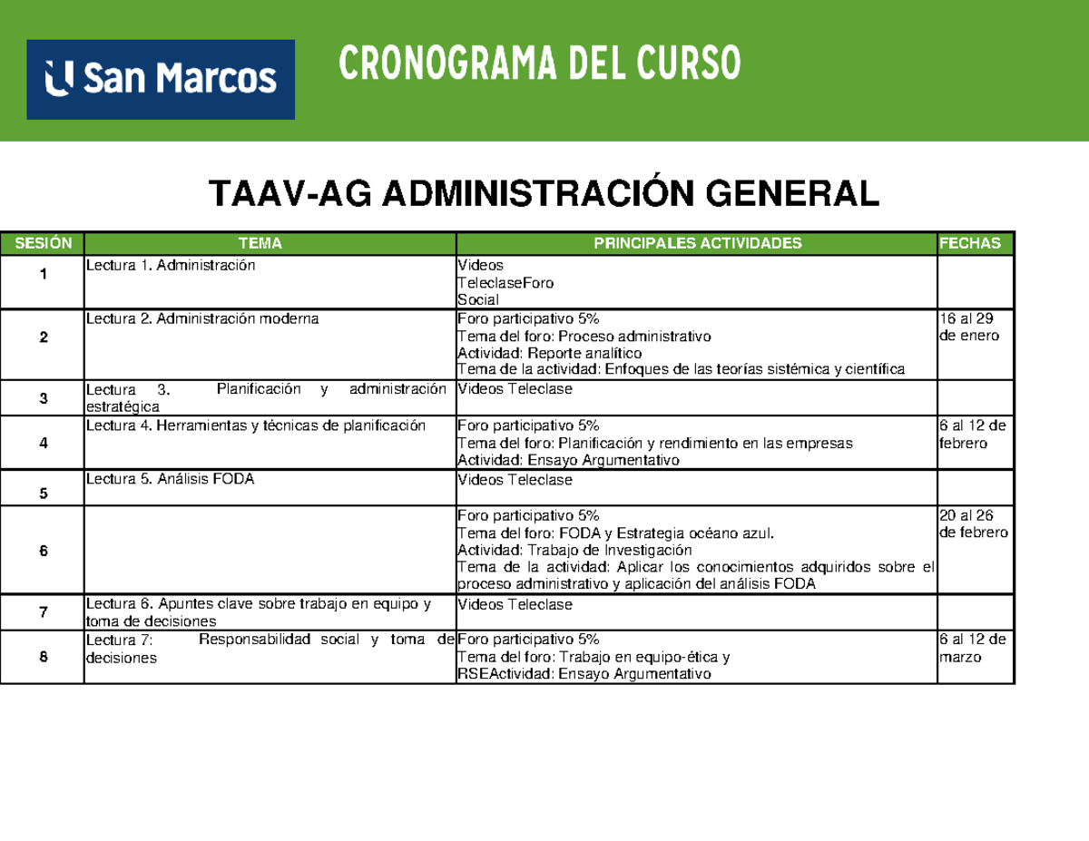 TAAV-AG Administracion General - TAAV-AG ADMINISTRACIÓN GENERAL SESIÓN ...