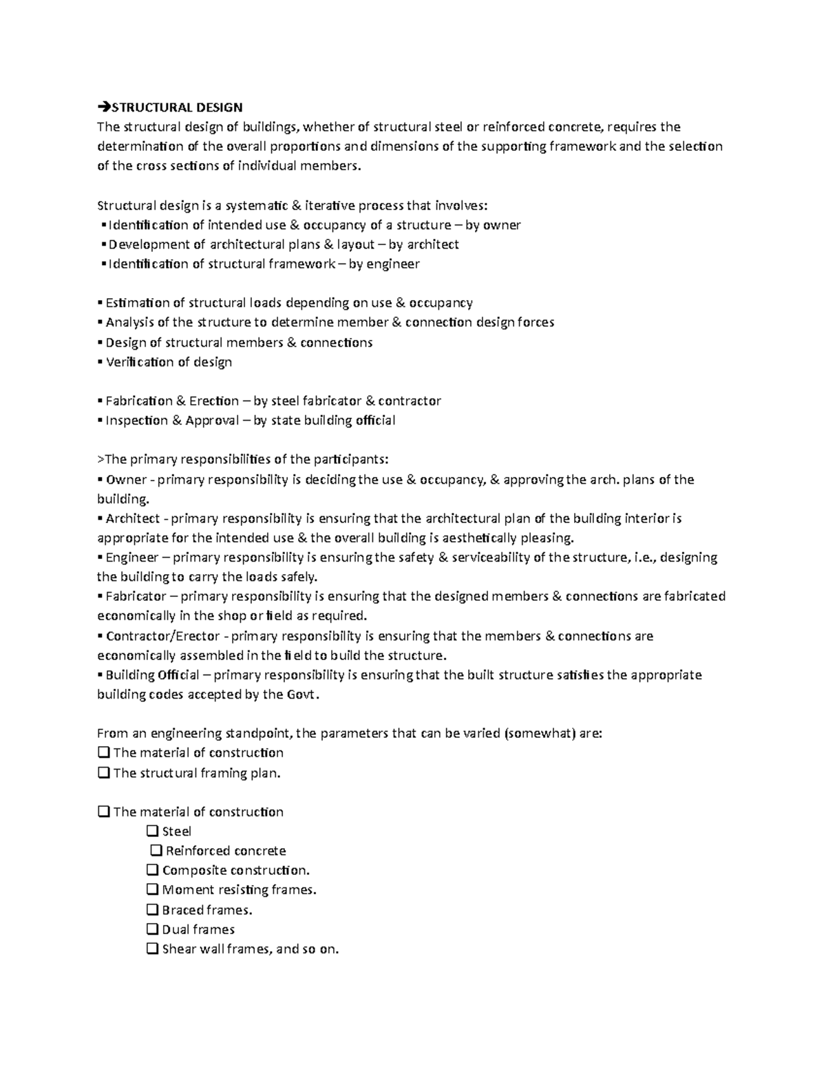 Structural Design - STRUCTURAL DESIGN The structural design of ...