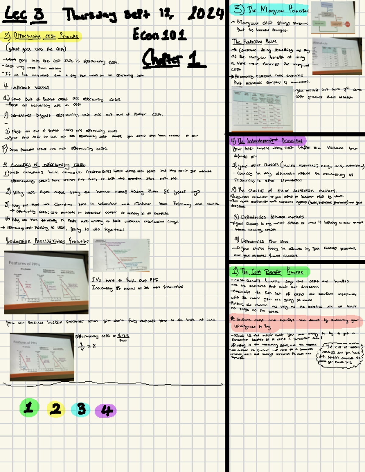 Econ Notes - lec 3 chapter 1 - Le3 Thursday Sept 12 , 2024 3) The ...