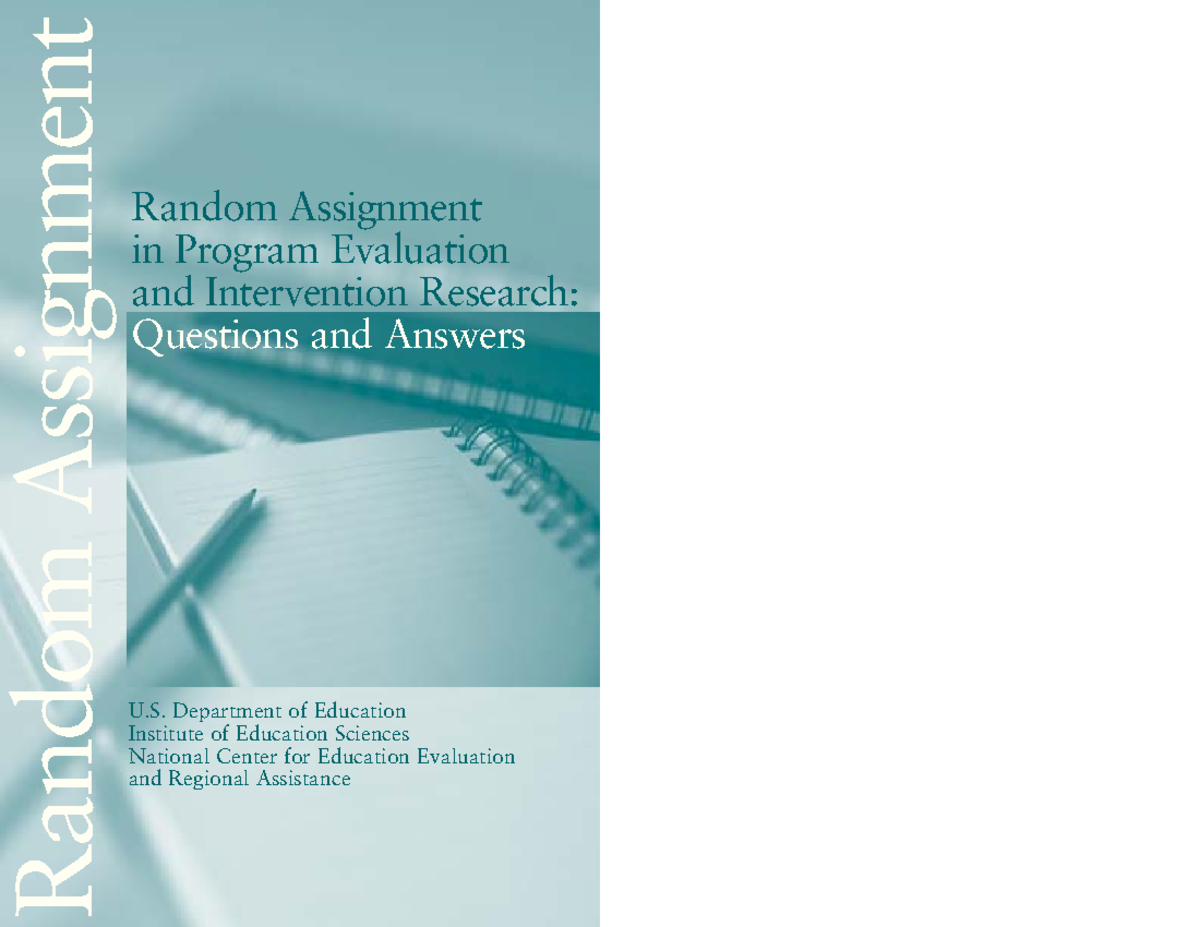 2003 5001 - History Of Art - Random Assignment Random Assignment in ...