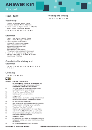 KFS-FT-S - KET - Compact Key for Schools Test Generator This page may ...