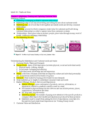 2n half Copy of MAR 301 Textbook Notes 2 - MAR 301 Textbook Notes ...