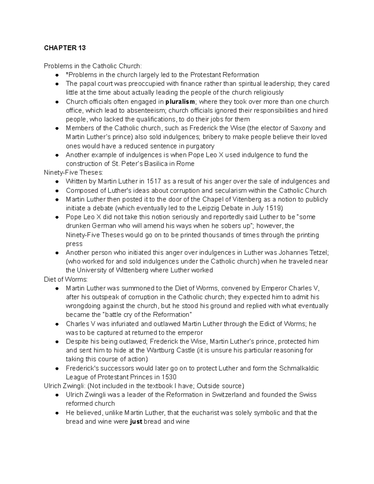 Module 2 Anchor Points - CHAPTER 13 Problems in the Catholic Church ...