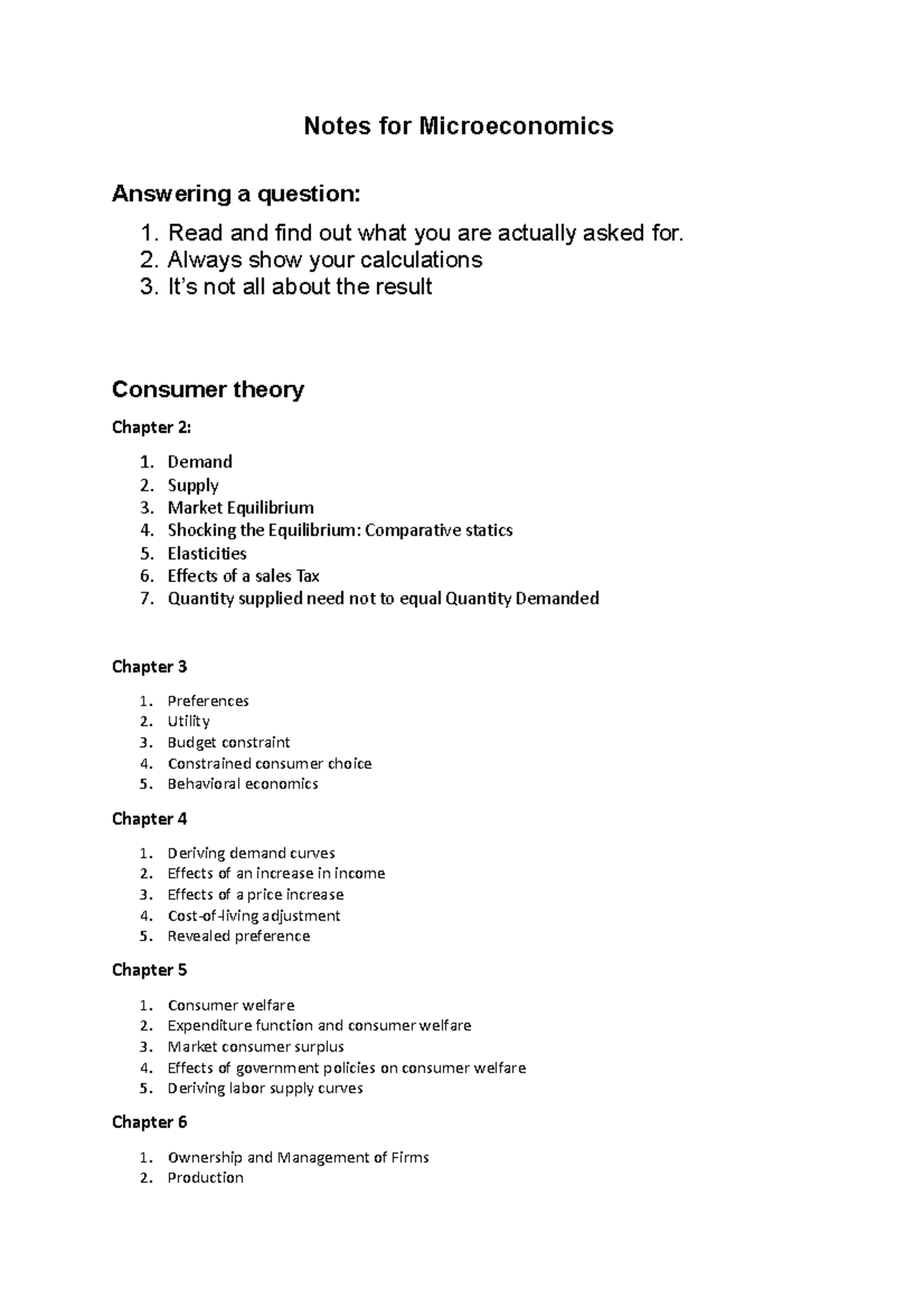 Notes-for-Microeconomics - Notes for Microeconomics Answering a ...