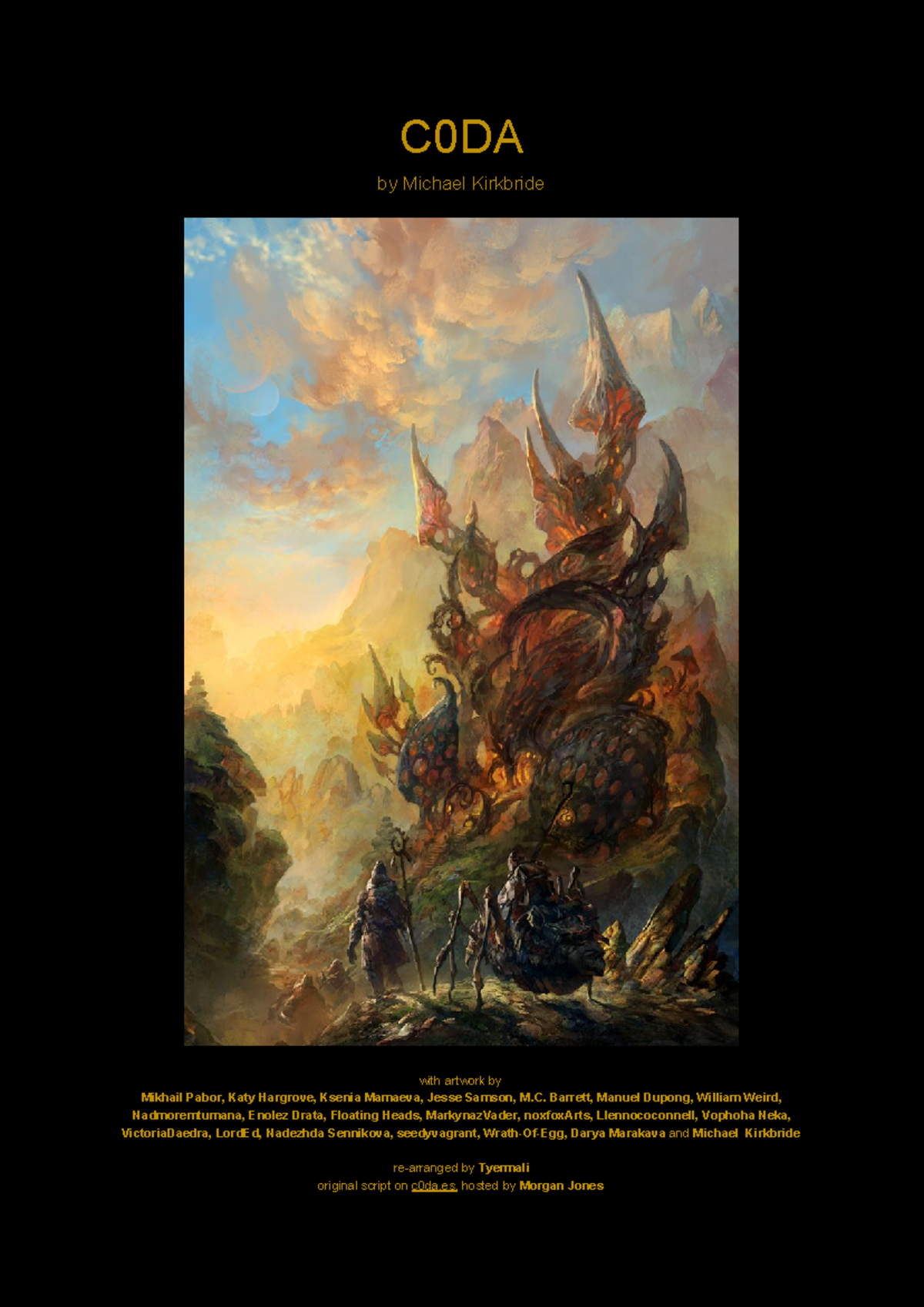 A provisional c0da - aled - 1 C0DA by Michael Kirkbride with artwork by ...