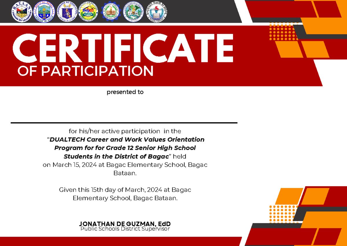 White and red professional appreciation winning competition certificate ...