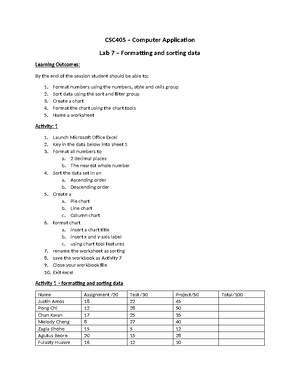 Lab 5 powerpoint - CSC405 – Computer Application Lab 5 – Microsoft Office PowerPoint Learning ...