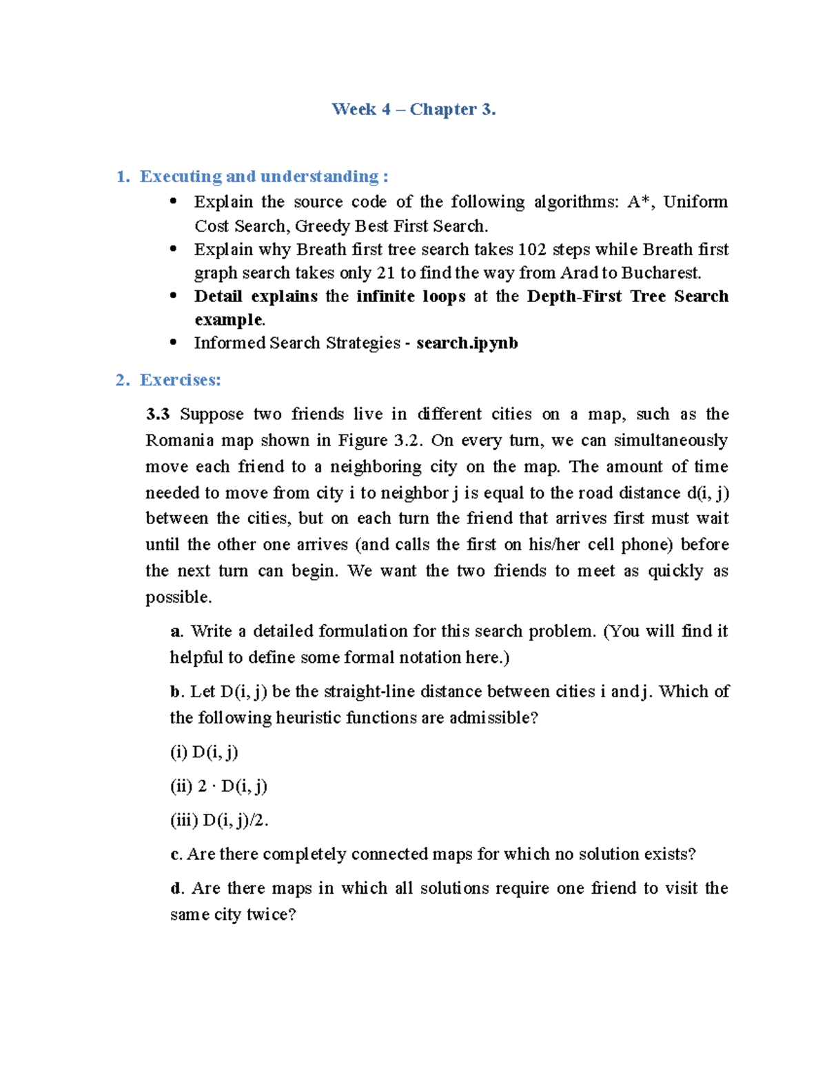 1 Week 4 - Chapter 3 - assignment tuan - Week 4 – Chapter 3. Executing and understanding ...