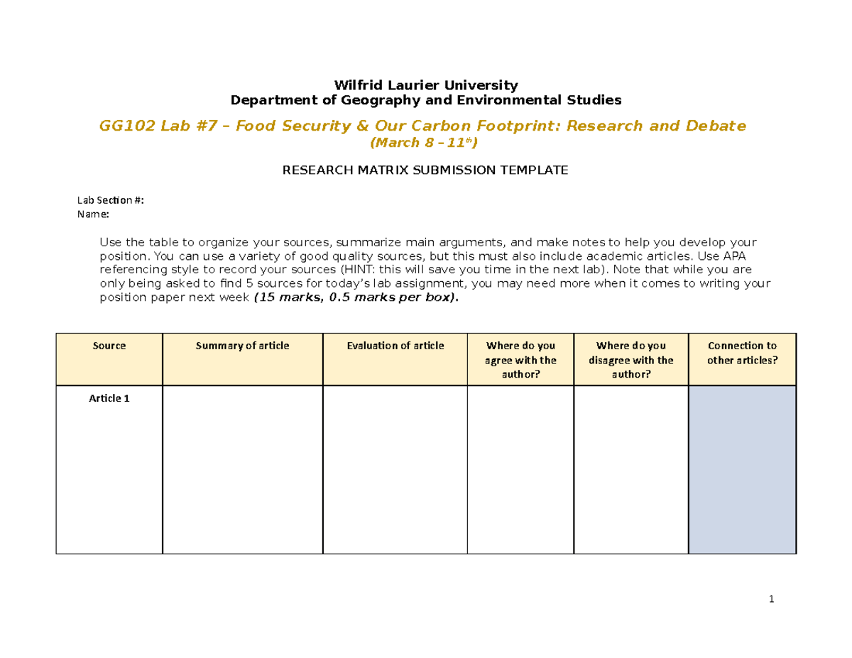 GG102 Lab #7 Submission Template - Wilfrid Laurier University ...