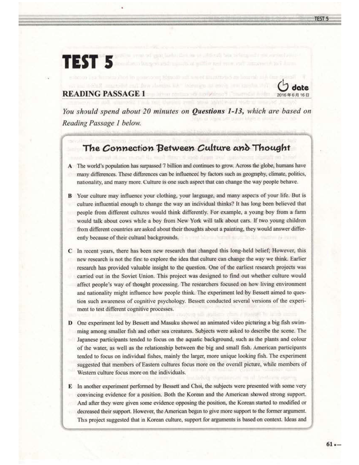 bai reading ielts - Tiếng anh 1 - Studocu