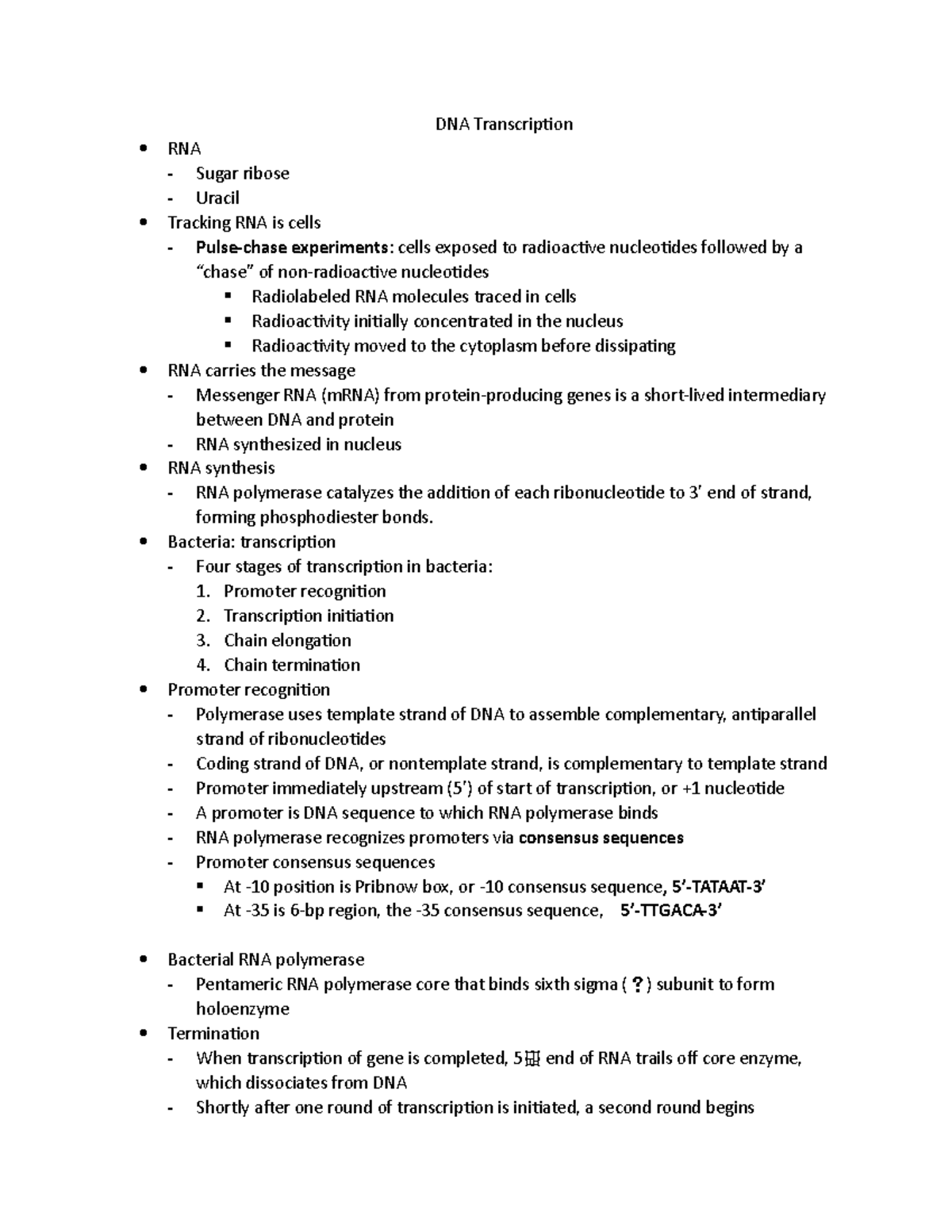 Dna Transcription Dna Transcription Rna Sugar Ribose Uracil Tracking Rna Is Cells Pulse Chase