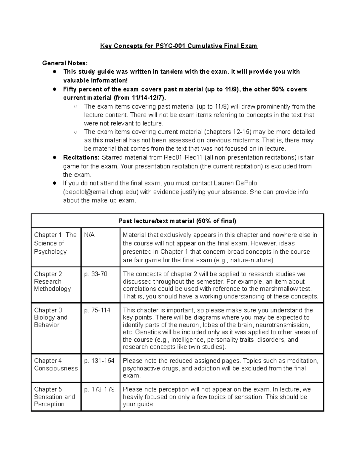 Final Exam Study Guide 12 - Key Concepts for Cumulative Final Exam ...