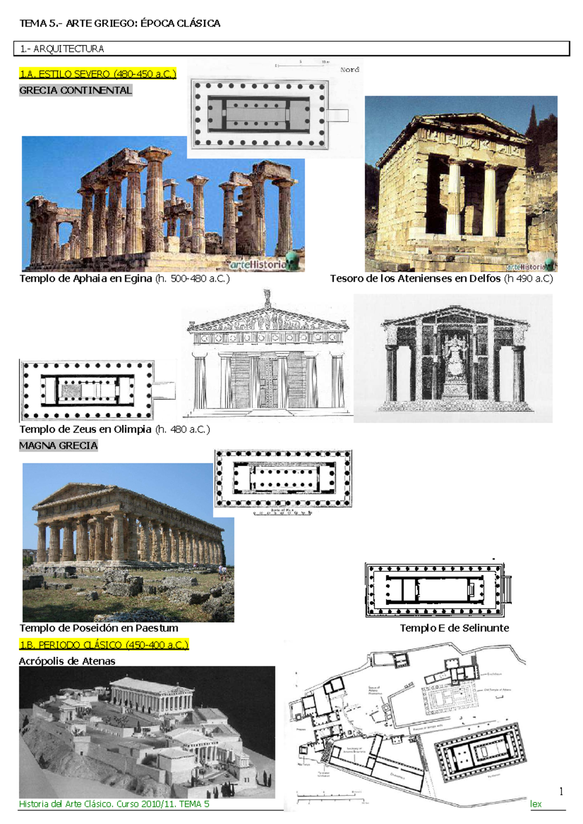 Tema 5 - imágenes - TEMA ARTE GRIEGO: ARQUITECTURA 1. ESTILO SEVERO a ...