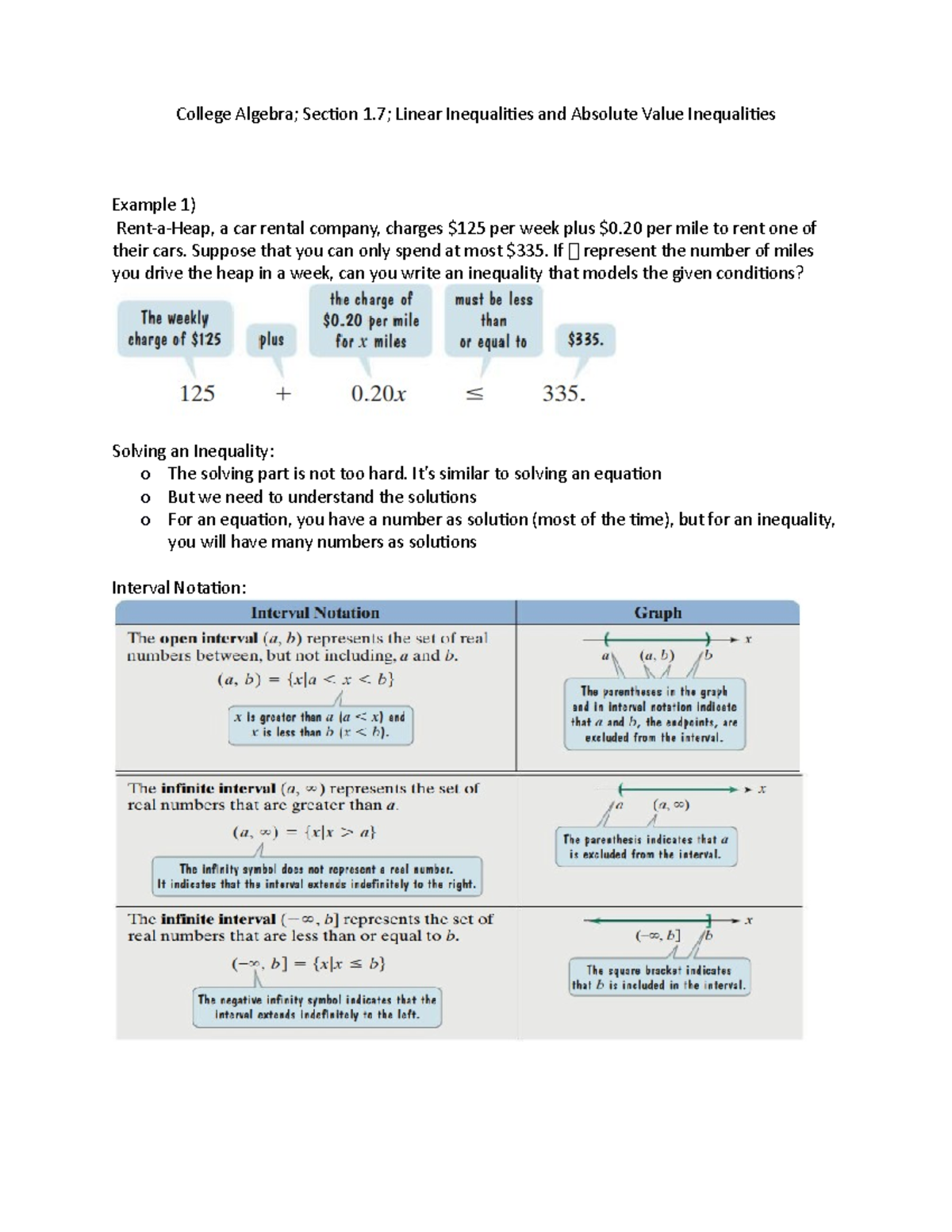 Section 1.7 Notes (Linear Inequalities and Absolute Value Inequalities ...