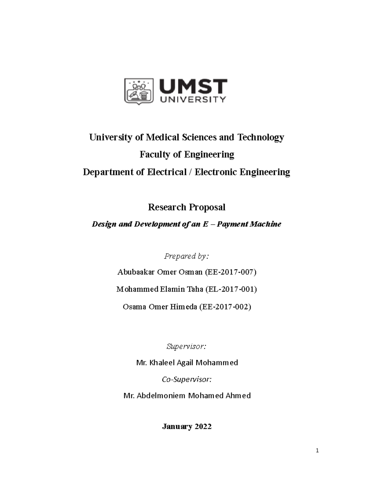 Null - thesis - University of Medical Sciences and Technology Faculty ...