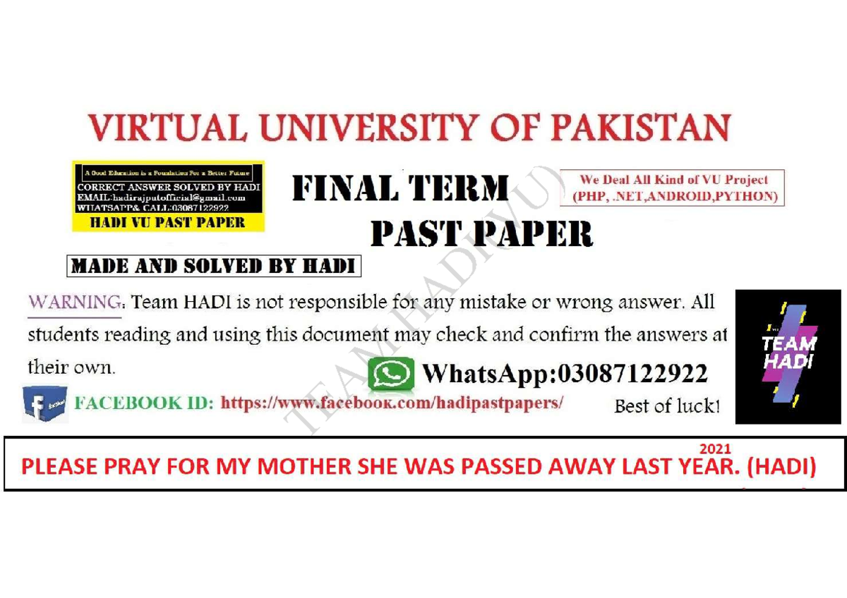 CS301 Final TERM FILE 6 - Data Structures practical - Studocu