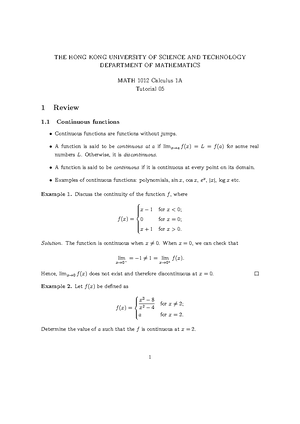 Math 1012 (Tutorial 9) Maximum and Minimum & Optimization - Math 1012 ...