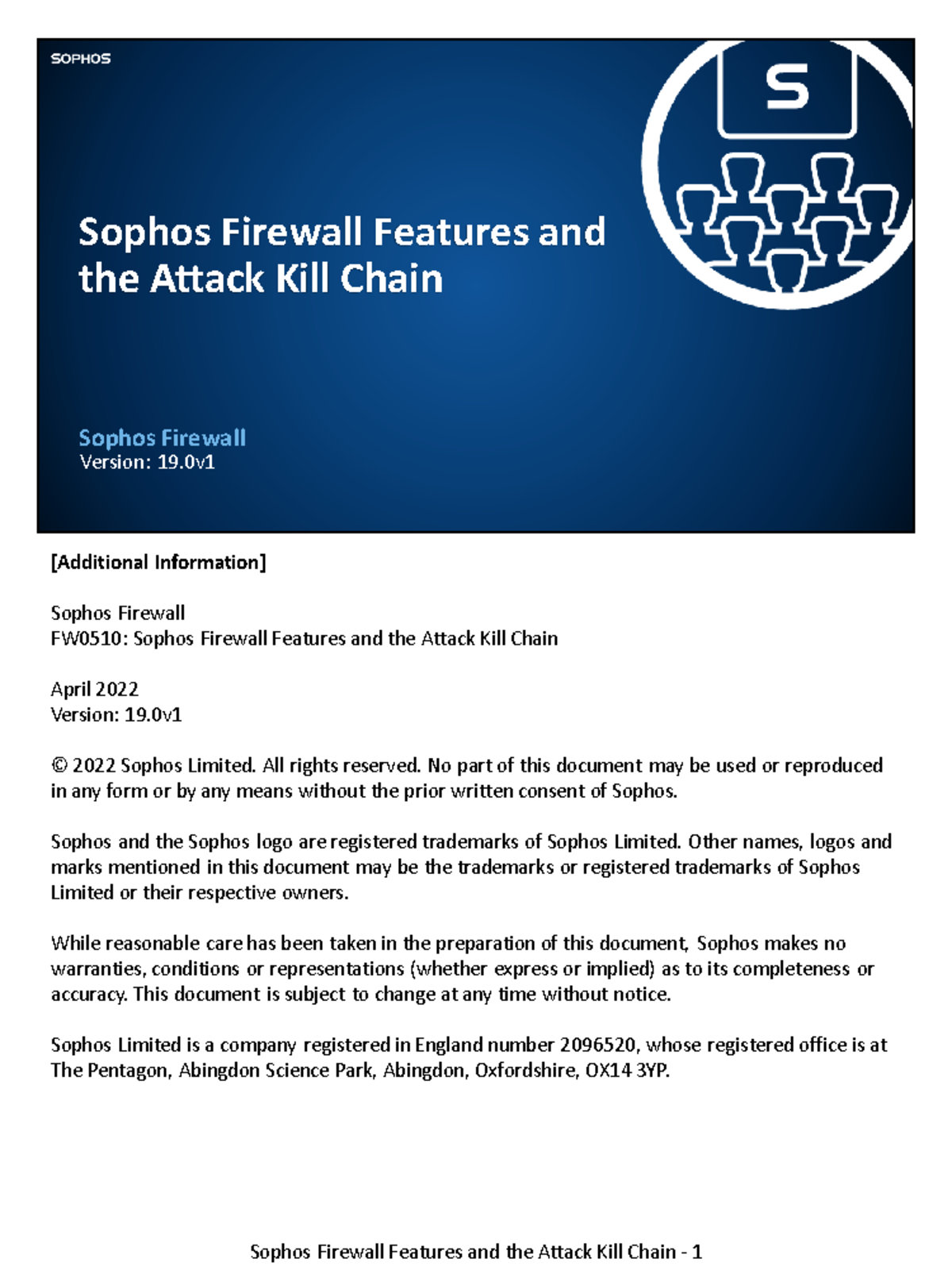 FW0510 19.0v1 Sophos Firewall Features and the Attack Kill Chain ...