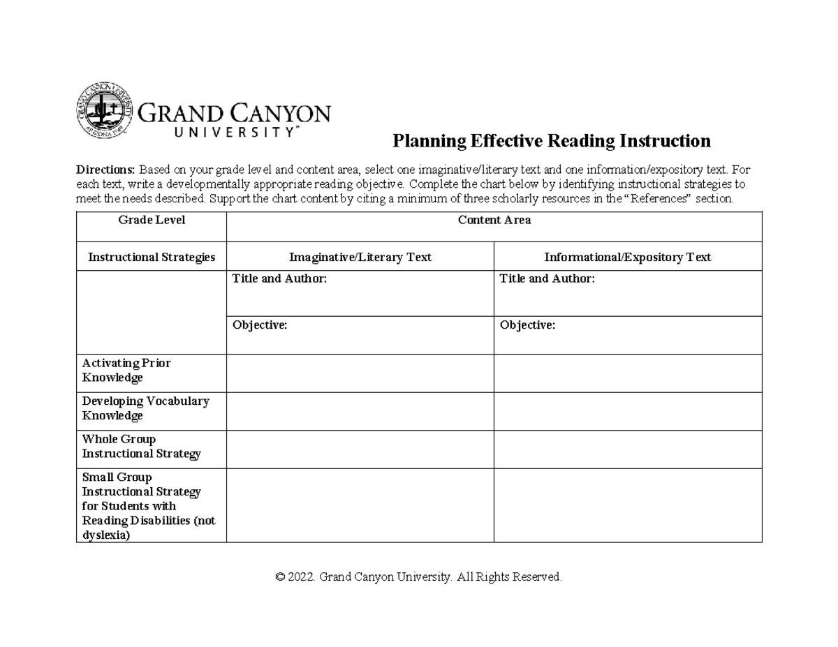 EDU-5600TE RS Planning Effective Reading Instruction - Planning ...