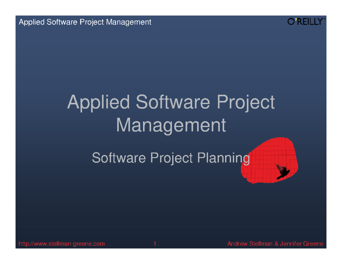 02 software project planning - Applied Software Project Management ...