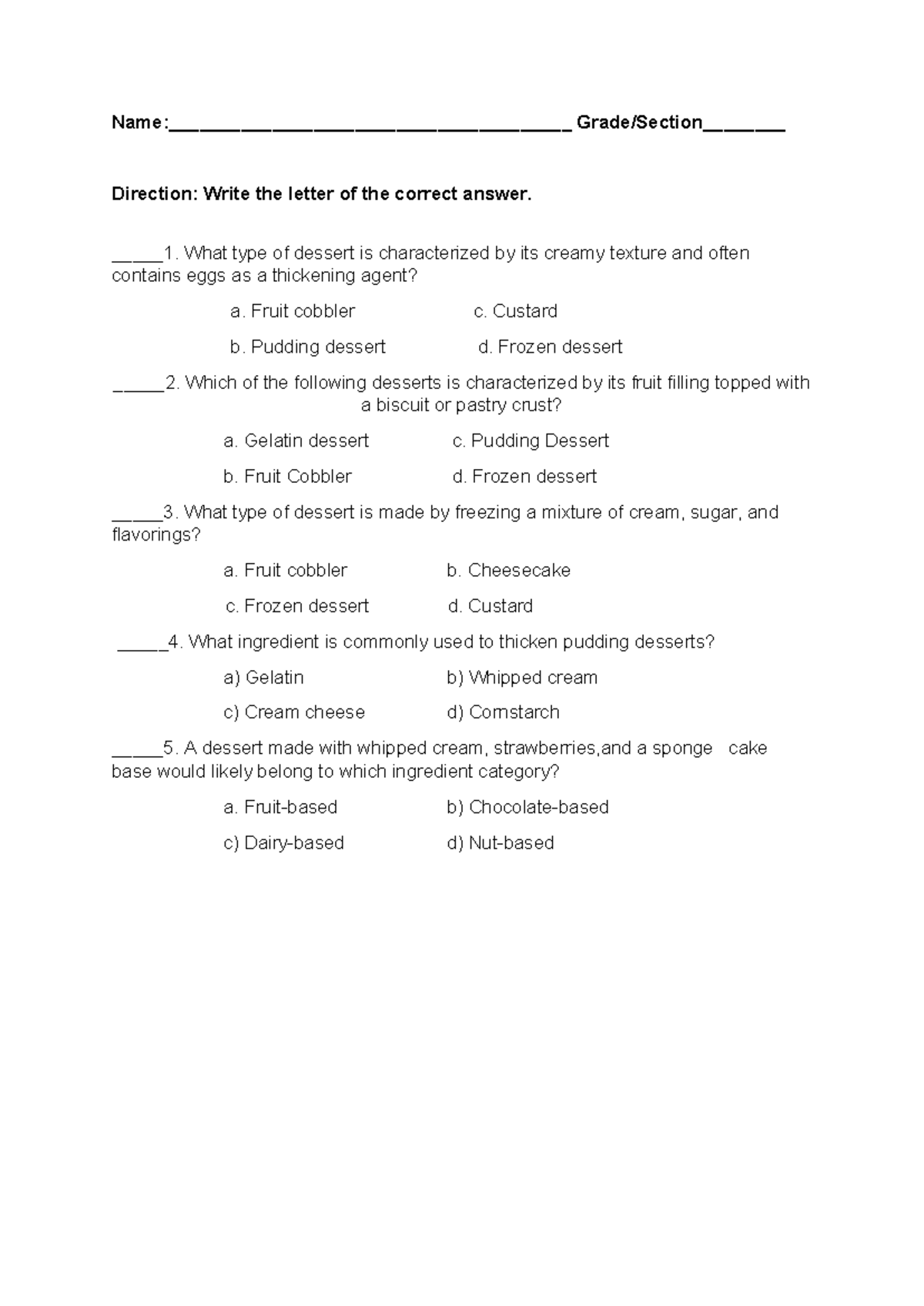 name of different tyoes of - Name ...