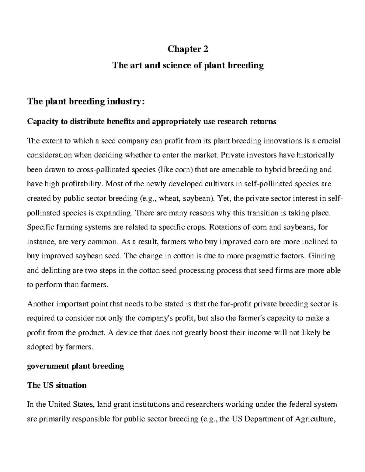 Principles of plant genetics and breeding 13 - Chapter 2 The art and ...