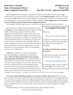 Astro Notes chap 1- 4 - Saint Mary’s University. Key Study words and ...