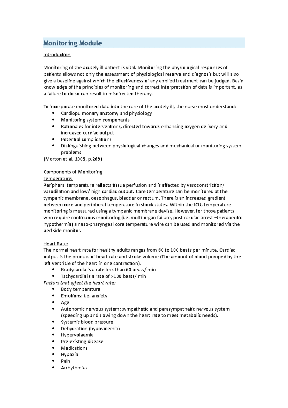 Monitoring Module - notes - Monitoring Module Introduction Monitoring ...