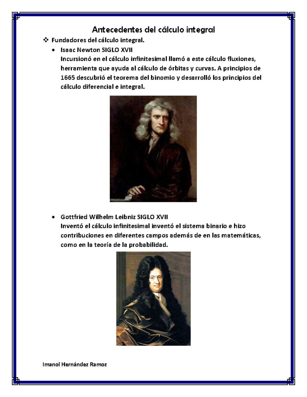 Calculo integral ima - ACDSEGERH - Fundadores del cálculo integral ...