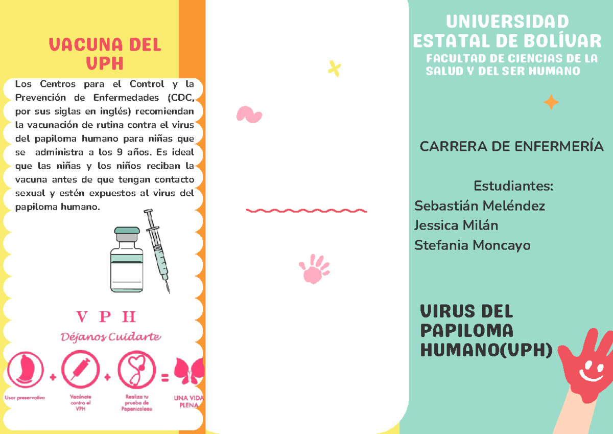 Tríptico VPH - VIRUS DEL PAPILOMA HUMANO(VPH) VACUNA DEL VPH Los ...