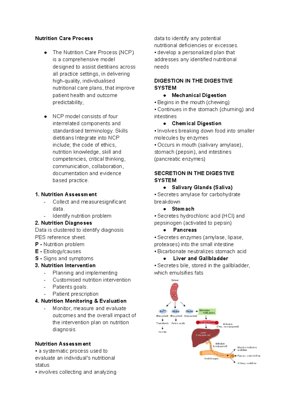 Nutdiet- Midterms - Nutrition and Diet - Nutrition Care Process The Nutrition Care Process (NCP ...
