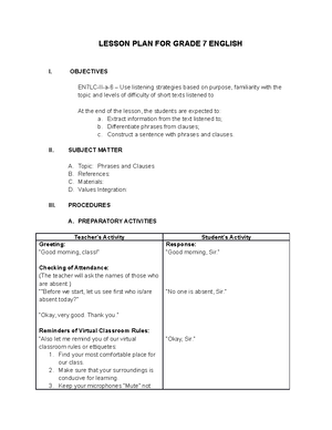 LP Elements-Of-Short-Story - DETAILED LESSON PLAN IN ENGLISH 8 School ...