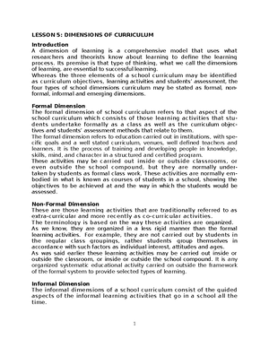 Lesson 4 Curriculum AIMS, Goals AND Objectives - LESSON 4 CURRICULUM ...