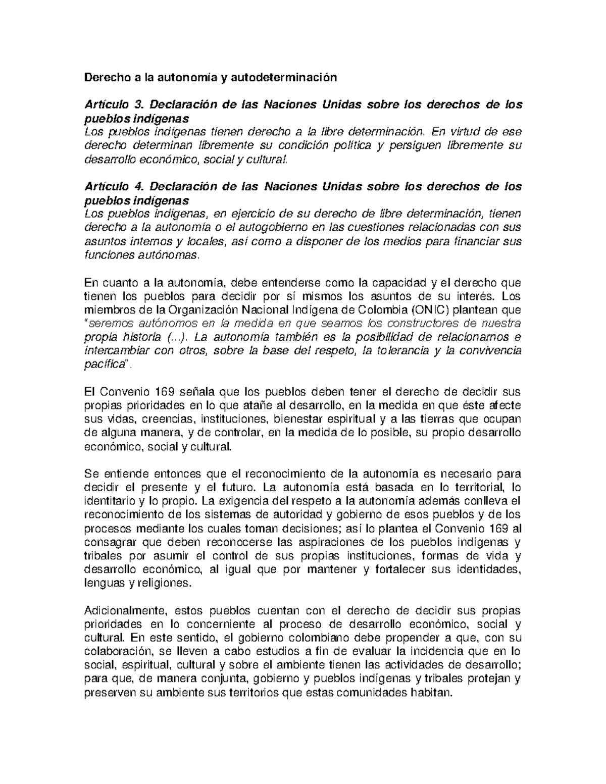 Derecho a la autonomia y autodeterminacion - Derecho a la autonomía y ...