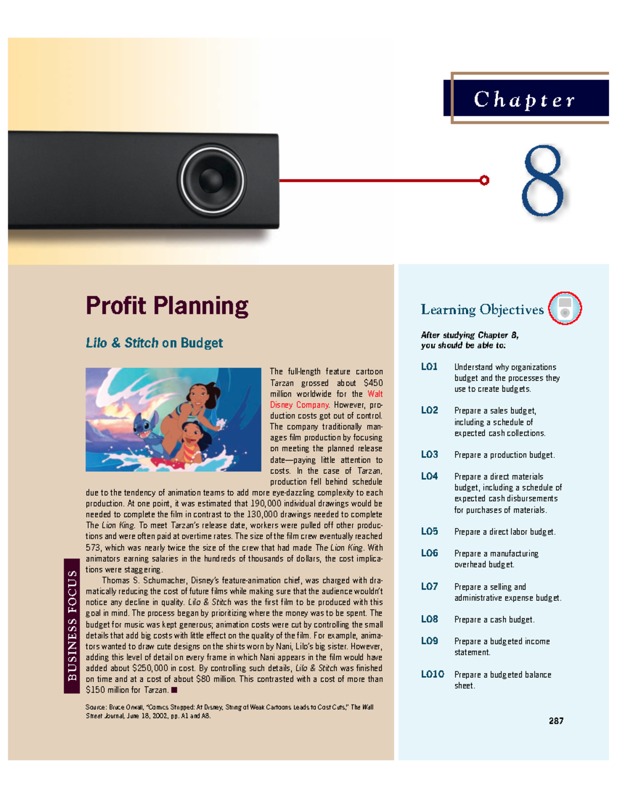 MSQ - 06 Budget - BU S I N E S S F O C U S 287287 Learning Objectives ...